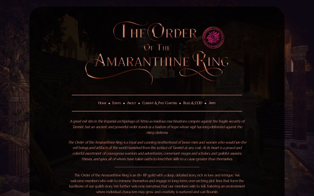 Order of the Amaranthine Ring Guild Website
